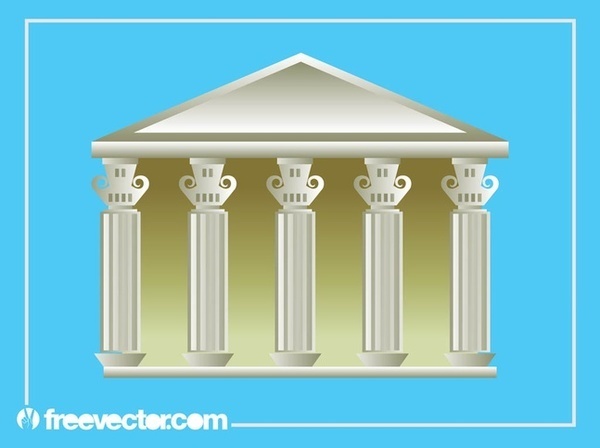 Greek Building Free Vector