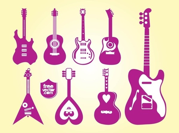 Stellar Array of Guitar Vector Arts : Discover 36 Unique Designs