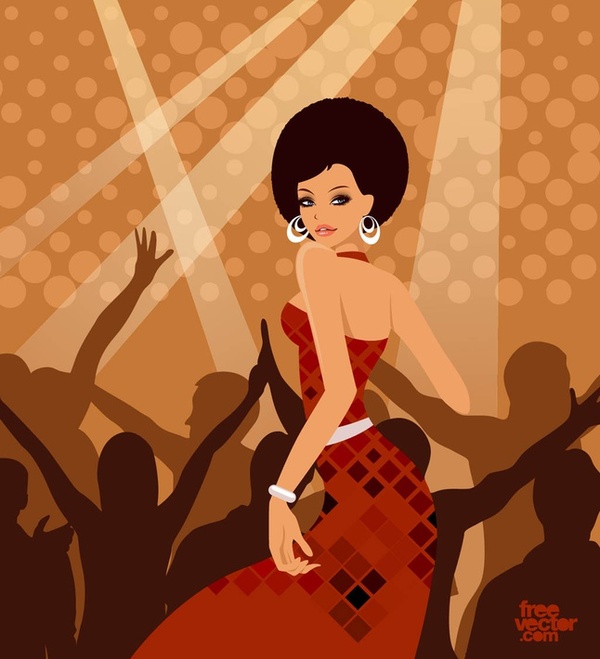 Party Woman Free Vector