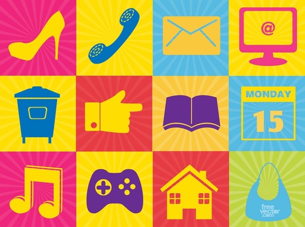 Pictograms Free Vectors | Free Images | 123Freevectors