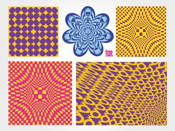A Dazzling Array Of Psychedelic Vector Art | 123freevectors