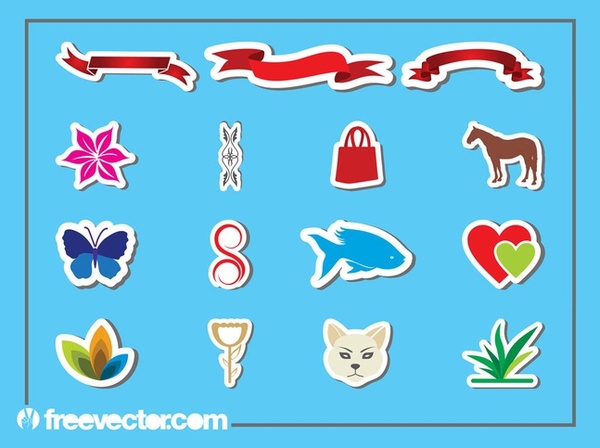 Stickers Pack Free Vector