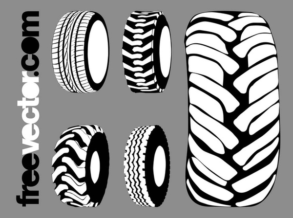 Tires Set Free Vector