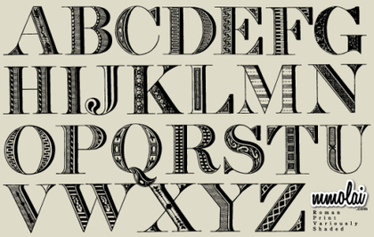 Vector Alphabet Letters Typeface