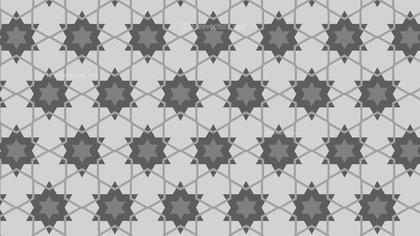 Grey Star Background Pattern Vector Graphic