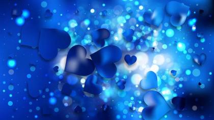 Romantic Dark Blue Hearts Background
