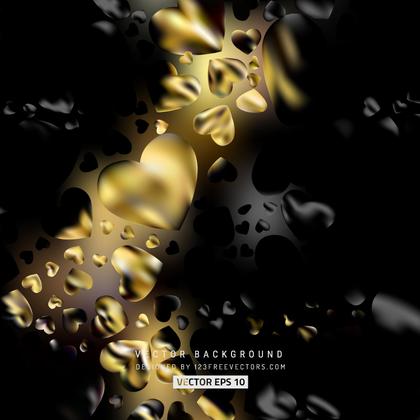 Gold Valentine Heart Background