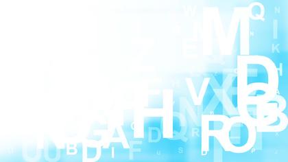 Blue and White Alphabet Background