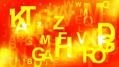Abstract Red and Yellow Letters Background