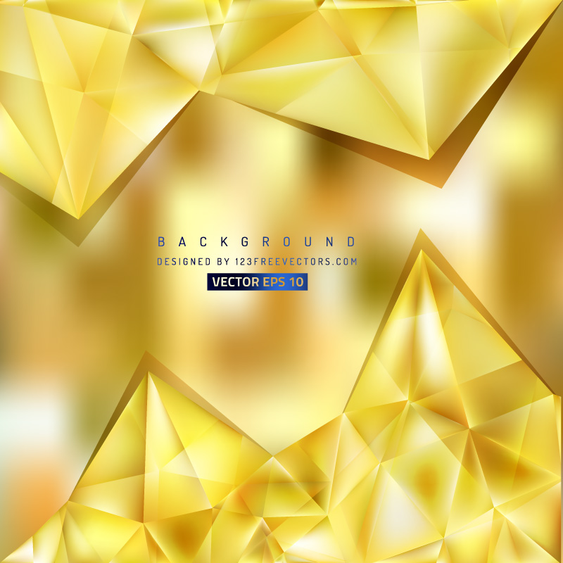 Abstract Yellow Polygonal Triangular Background Design Abstract Yellow Polygonal Triangular Background Design
