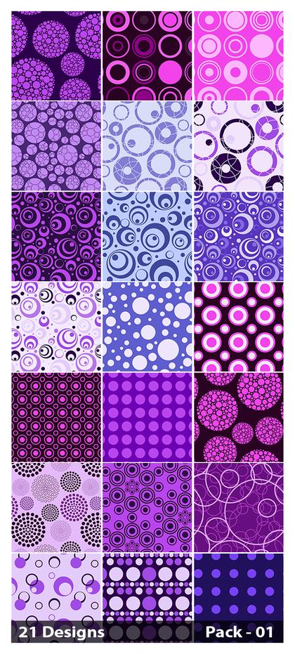 21 Purple Circle Pattern Designs