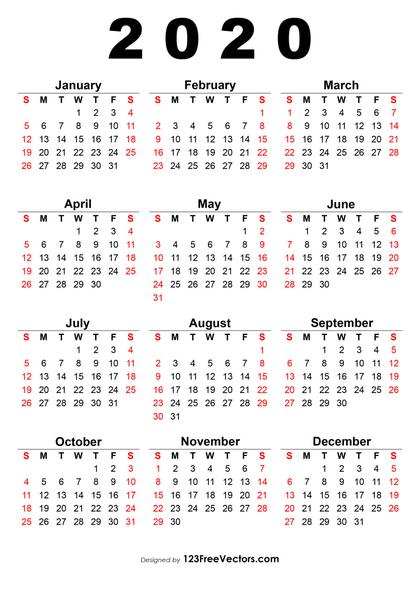 200+ Editable Calendar 2020 | Free Vectors, Photos, Artwork Images ...