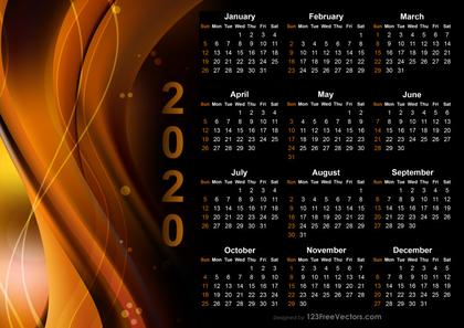 210+ 2020 Calendar | Free Vectors, Photos, Artwork Images | 123Freevectors