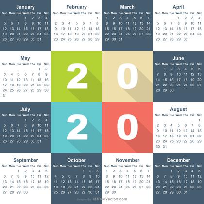200+ Editable Calendar 2020 | Free Vectors, Photos, Artwork Images ...