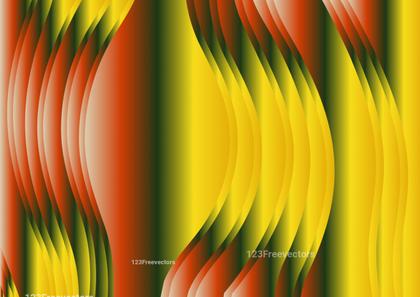 Abstract Red Yellow and Green Wavy Background