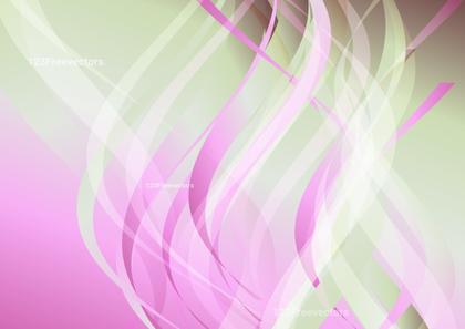 Abstract Pink Green and White Gradient Wavy Background