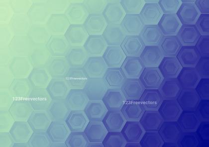 Blue and Green Gradient Hexagon Pattern Background Design