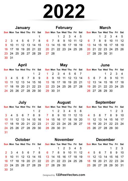 Free Download Printable Calendar 2022