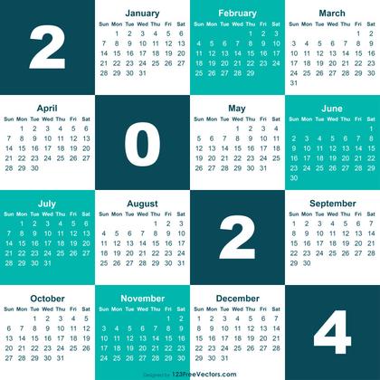 Free Download 2024 Calendar EPS Free Download 2024 Calendar EPS