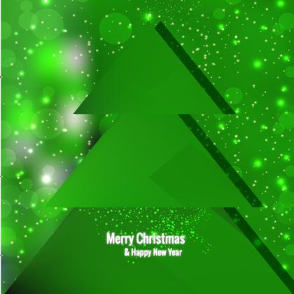 Green Christmas Tree Background Image