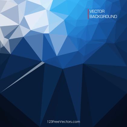 Dark Blue Polygonal Triangular Background Design