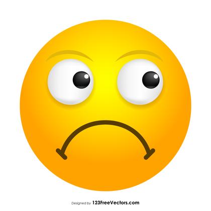 Slightly Frowning Face Emoji Vector Download
