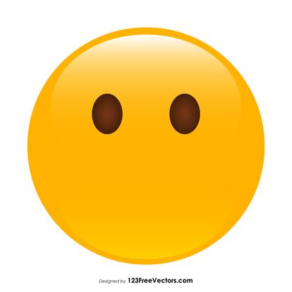 Face Without Mouth Emoji Vector Free