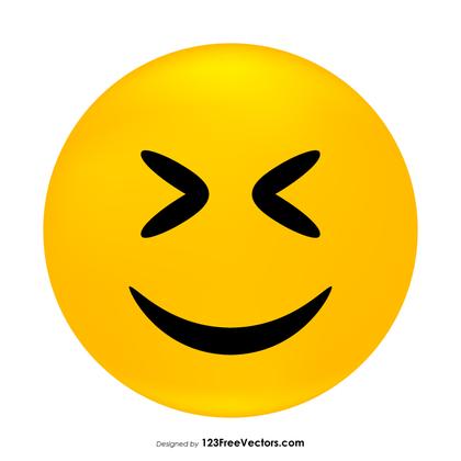 Smiling Face with Open Mouth and Closed Eyes Emoji Vector Download