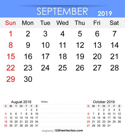 70+ September Calendar Template | Free Vectors, Photos, Artwork Images ...