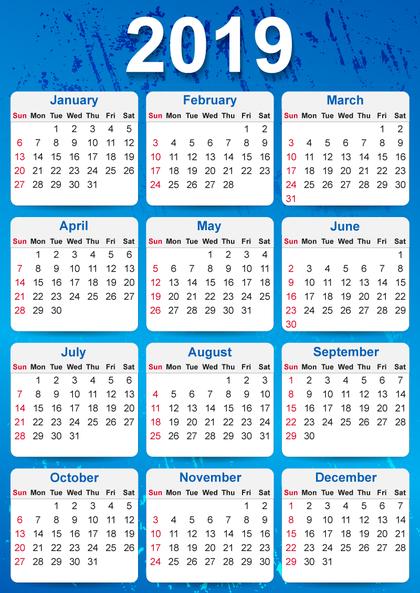 2018 2019 Calendar Pdf Printable Free Printable 2018 Calendar