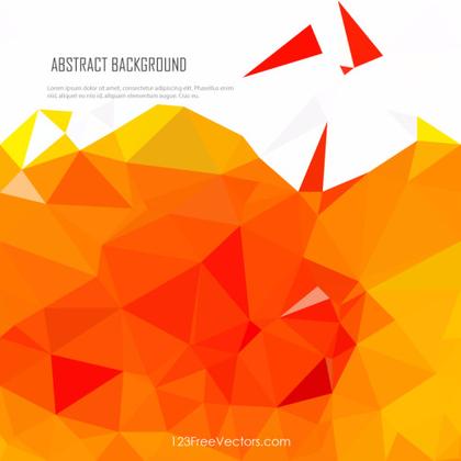 Polygonal Red Yellow Fire Pattern Background