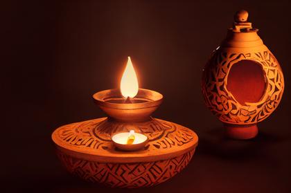 Free Diwali Diya Lamp Poster Design