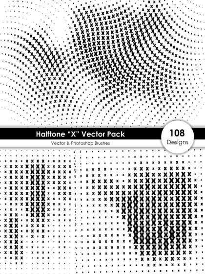 Abstract X Halftone Design Pack