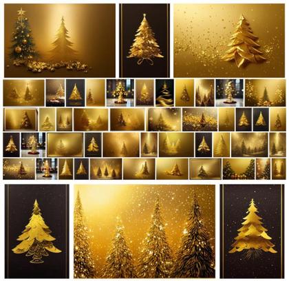 1 Christmas Gold Tree Design Bundles | Download High-resolution Images ...
