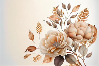 Free Download Brown Flower on White Background Image
