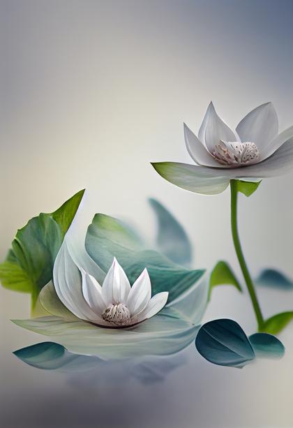 Free Lotus Flower on Grey Background Image