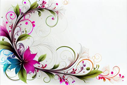 Free Colorful Floral Card Background Image