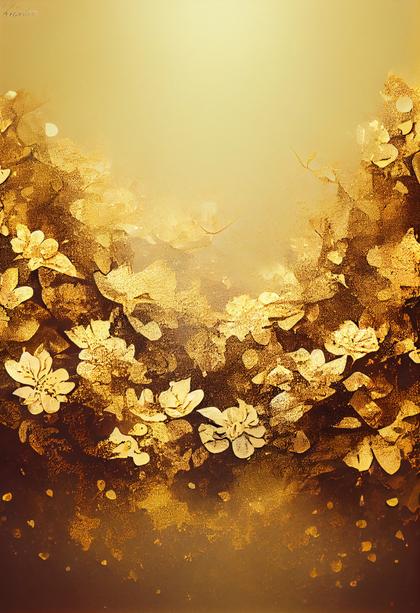 Free Gold Flower Background