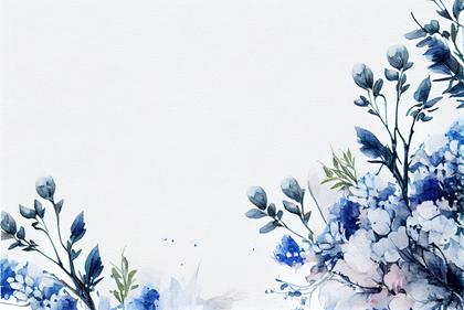 Free Watercolor Indigo Flower Card Background Image