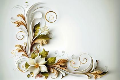 Free Download White Floral Card Background Image