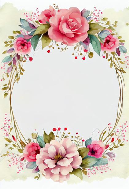 Free Download Watercolor Flower Frame