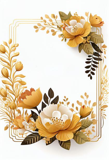 Free Gold Flower Frame