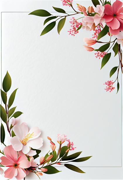 Free Pink Flower Frame