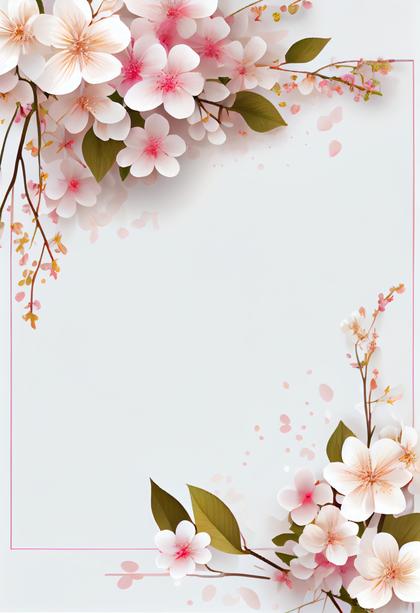 Free Pink Flower Frame