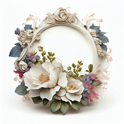 Free Flower Circle Frame