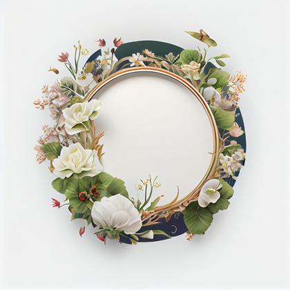 Free Download Flower Circle Frame