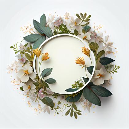 Free Flower Circle Frame