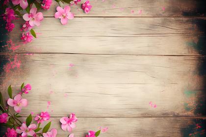 Free Download Flower on Wooden Background