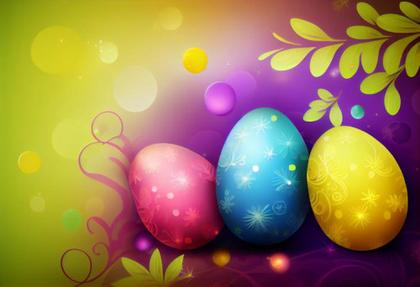 Free Download Colorful Easter Card Background