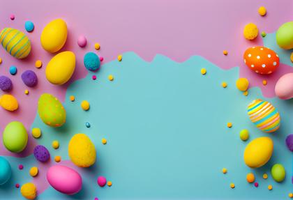 Free Colorful Easter Poster Background Image